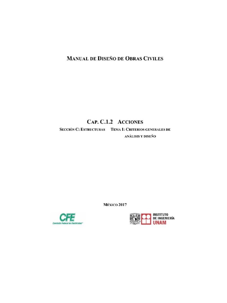 Cap. 2 Acciones Manual de Diseno CFE | PDF