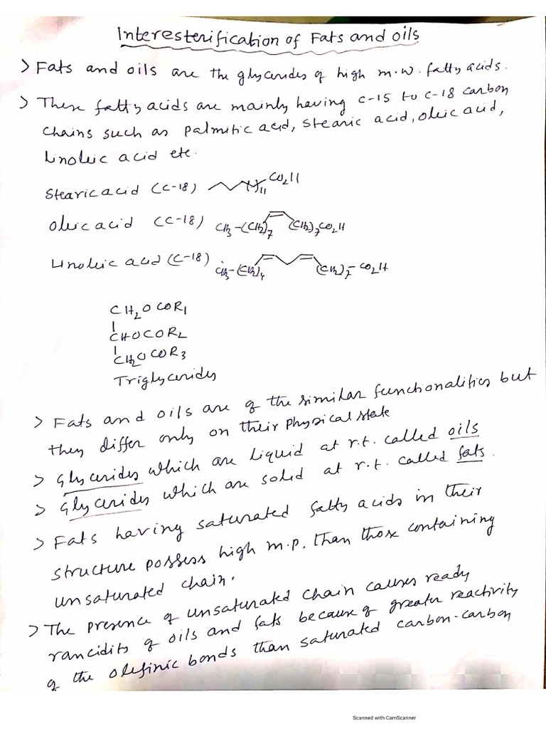 Interesterification of Fats and Oils | PDF