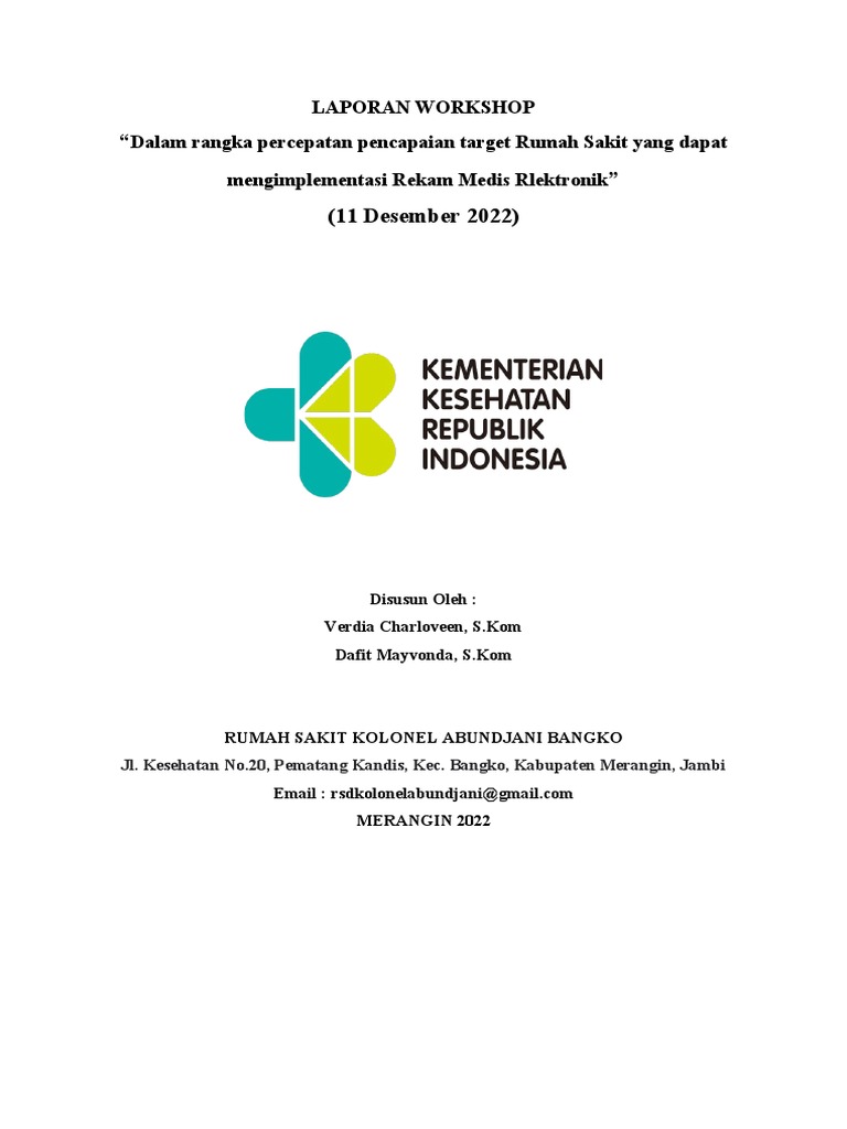 Laporan Workshop Rme (Kemenkes 9 Desember 2022) | PDF