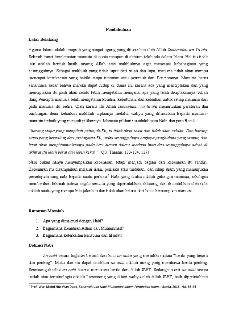 Makalah Nabi Adam & Muhammad | PDF
