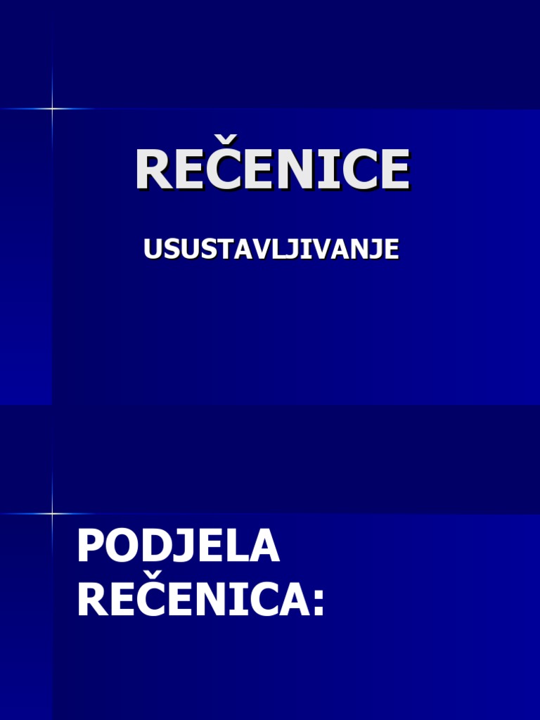REČENICE | PDF