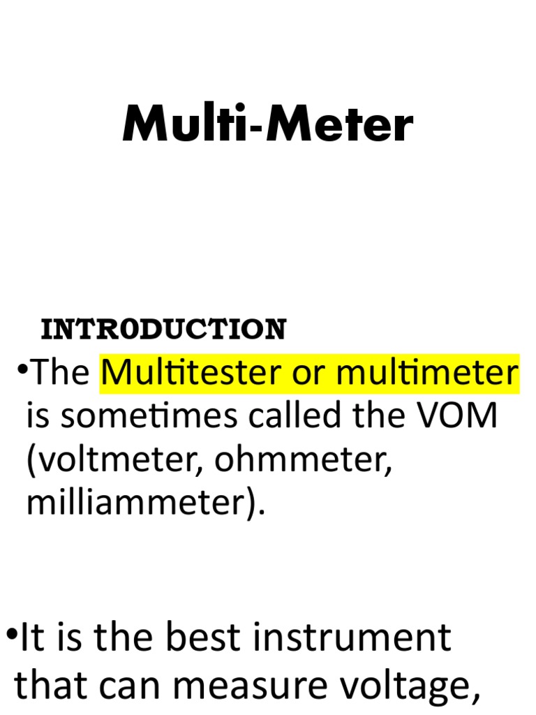 Multi Meter | PDF