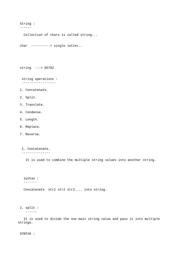 String Operations | PDF String Operations | PDF