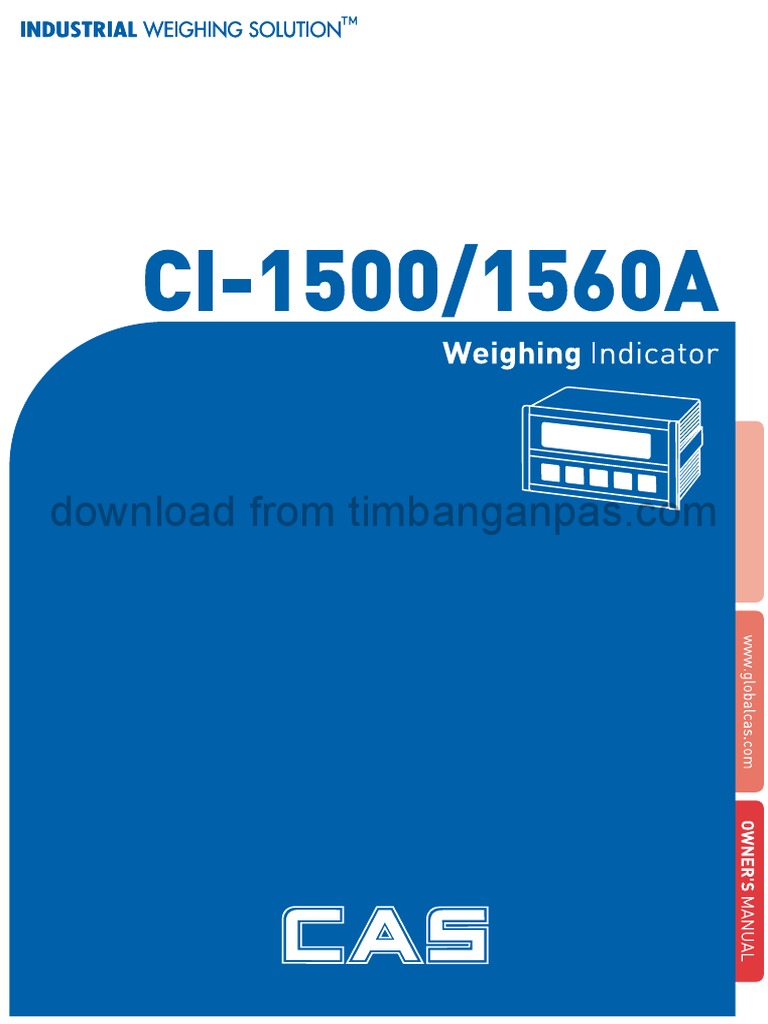 CAS CI-1500A CI-1560A User Manual | Download Free PDF | Analog To Digital Converter | Electrical ...