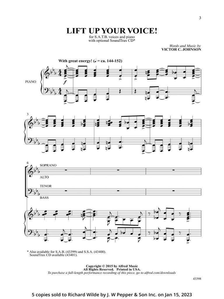 Lift Up Your Voice | PDF