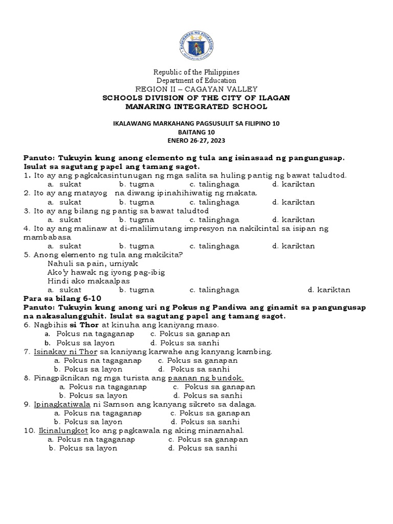 TOS-IN-FIL-GRADE-10 Ok | PDF