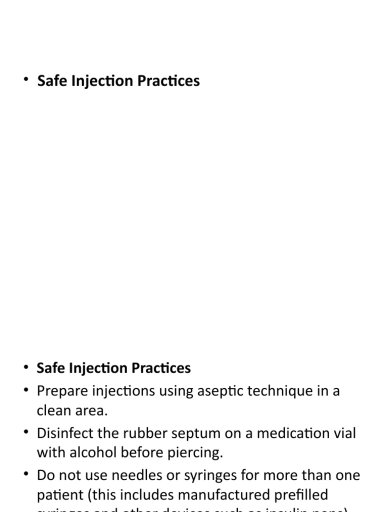 Safe Inj Practices | PDF