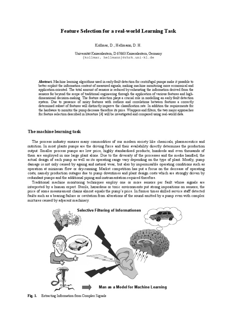 Feature Selection For A Real-World Learning Task | PDF | Machine ...