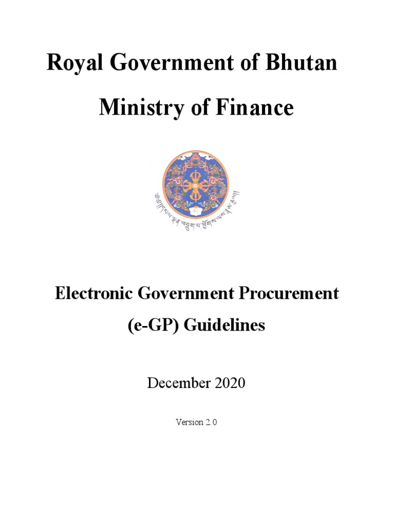 e-GP Guidelines | Download Free PDF | Procurement | Request For Proposal