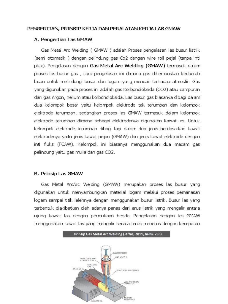 Pengertian dan Prinsip Kerja Las GMAW | PDF