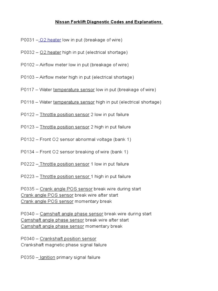 Nissan Fault Codes | PDF | Throttle | Propulsion