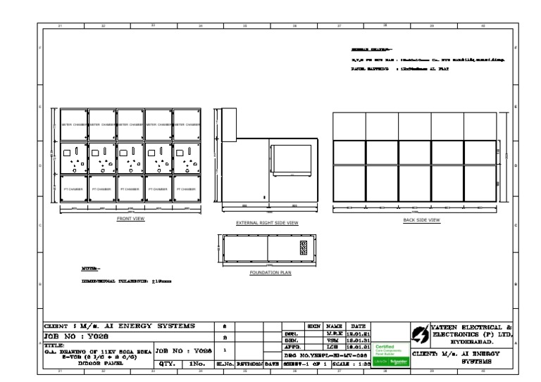 G.A. Drawing of 5VCB Indoor Panel | PDF | Electricity