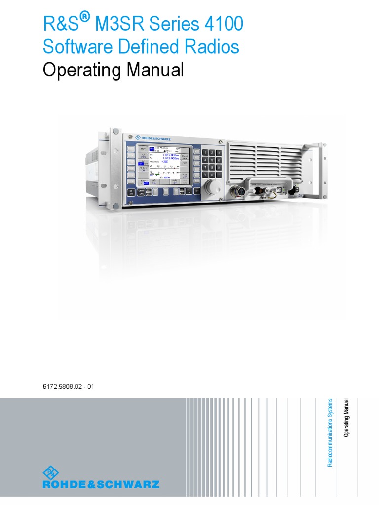 M3SR Series 4100 8.0 | PDF | Menu (Computing) | Radio