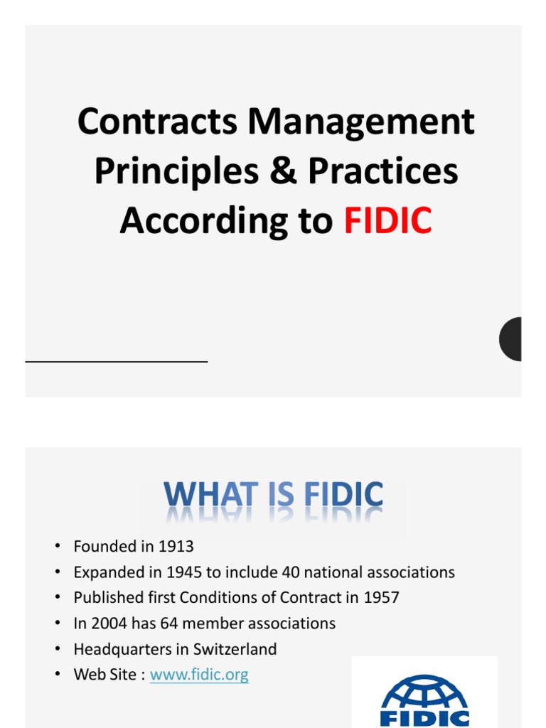 FIDIC Intro | PDF | Common Law | Civil Law (Legal System)