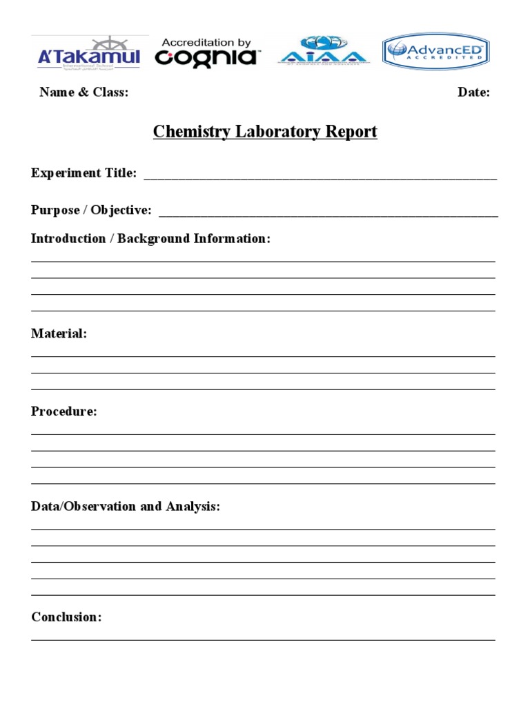 Lab Report Template. | PDF