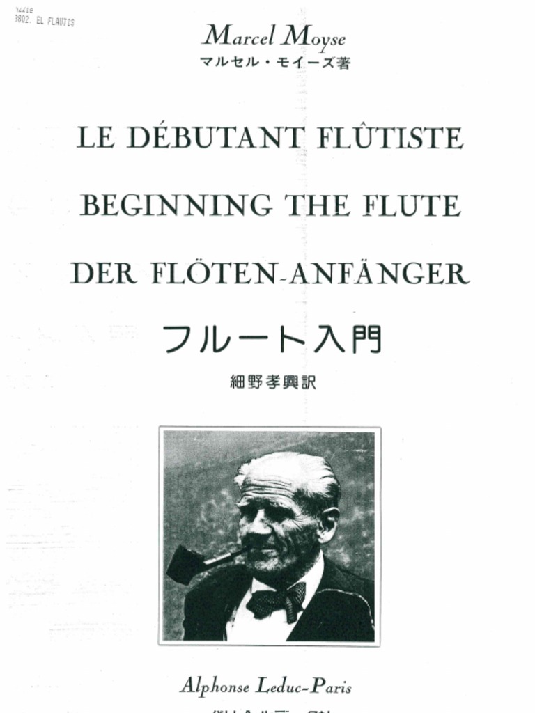 Le Débutant Flutiste. Marcel Moyse | PDF