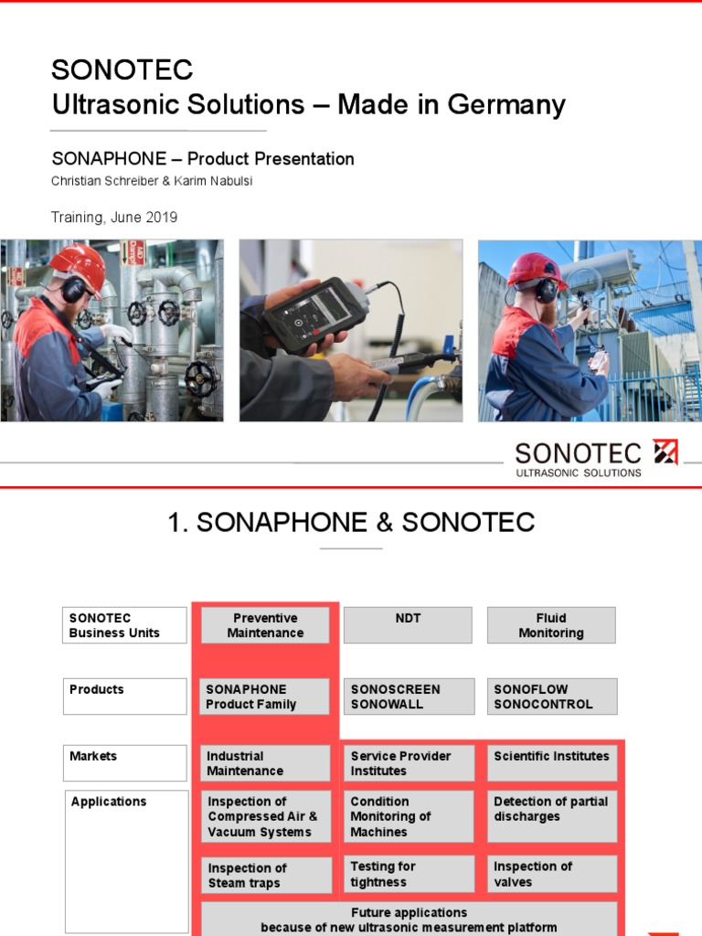SONAPHONE Product Presentation | PDF | Ultrasound | Application Software