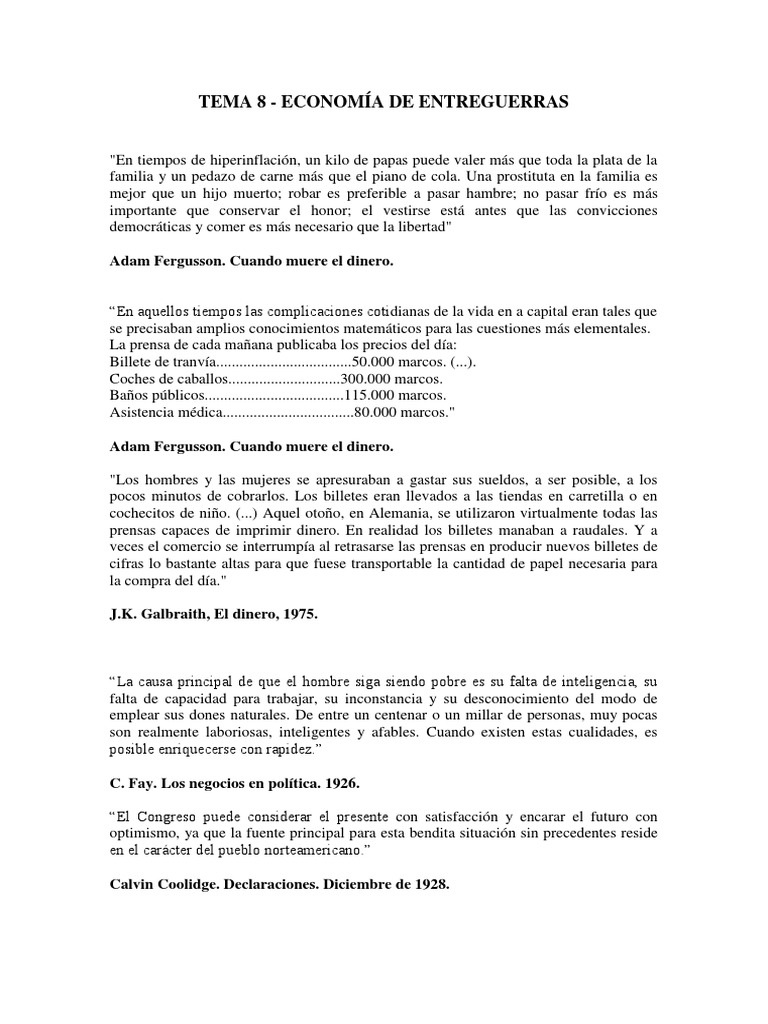 Textos - TEMA 8 | Descargar gratis PDF | Adolf Hitler | Economias