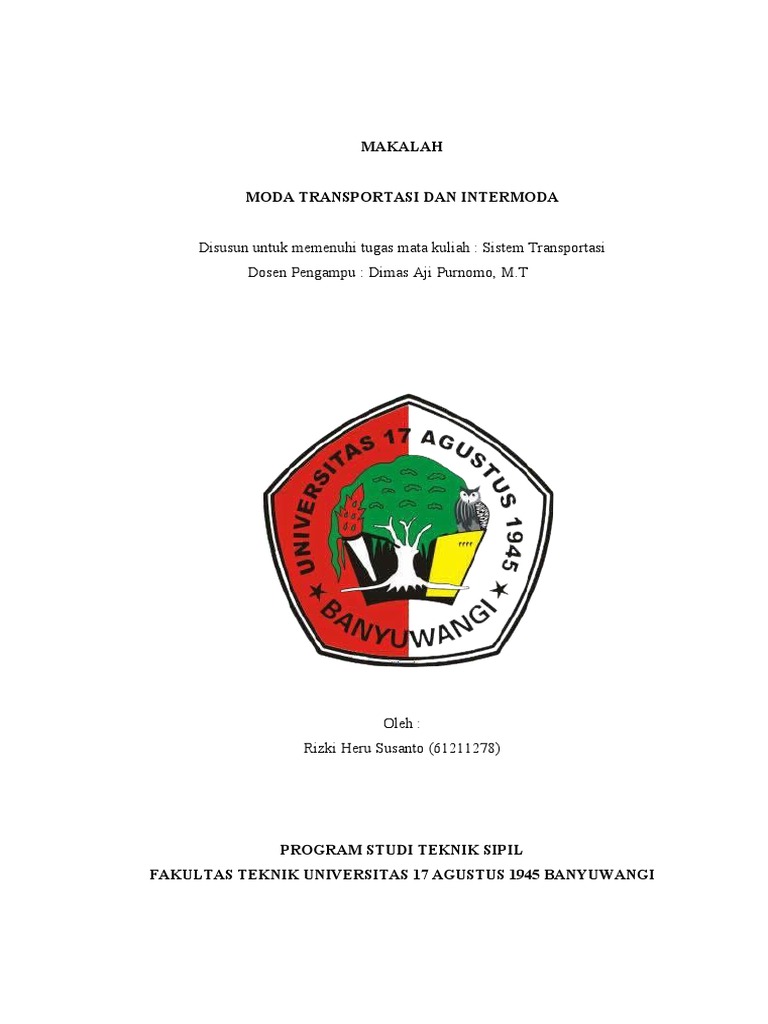 Makalah Sistem Transportasi | PDF Makalah Sistem Transportasi | PDF