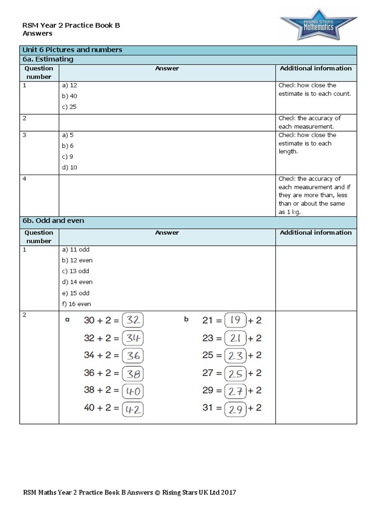 RSMY2 Practice Book B Answers | PDF | Mathematics | Arithmetic