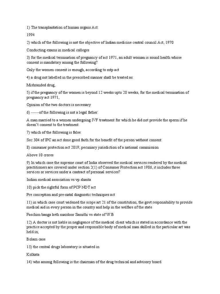 Health Law End Sem - QP 1 | PDF | Johnson & Johnson | Electroconvulsive Therapy