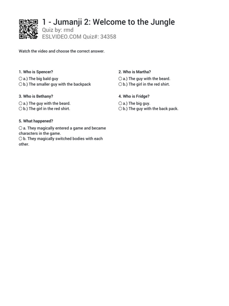1 - Jumanji 2 - Welcome To The Jungle | PDF