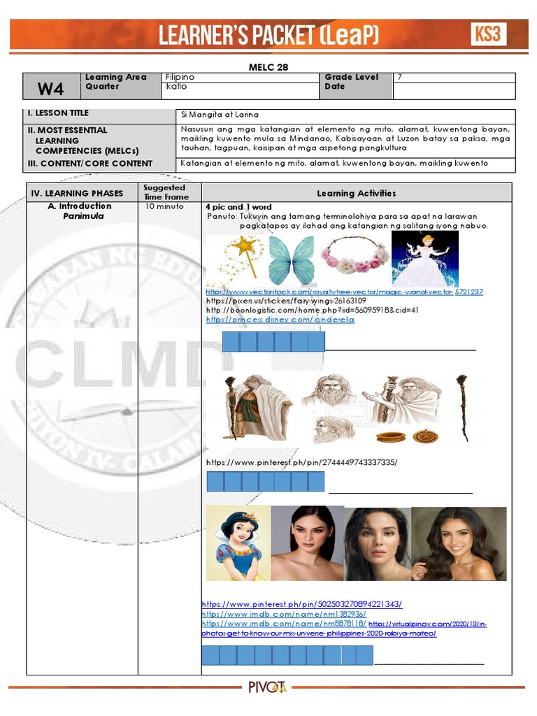 LeaP-Filipino-G7-Week 4-Q3 | PDF