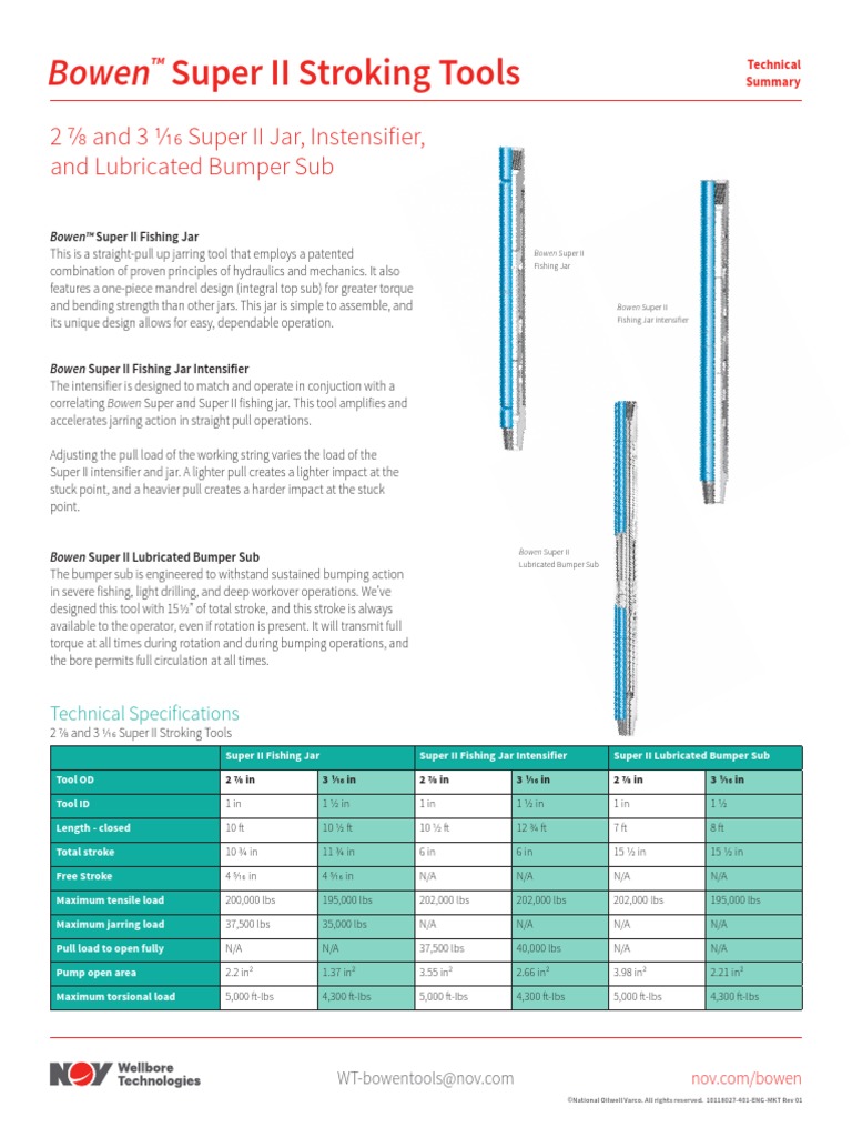 2 - 7-8in & 3 - 1-16in Bowen™ Super II Tech Summary | PDF | Manufactured Goods | Mechanical ...
