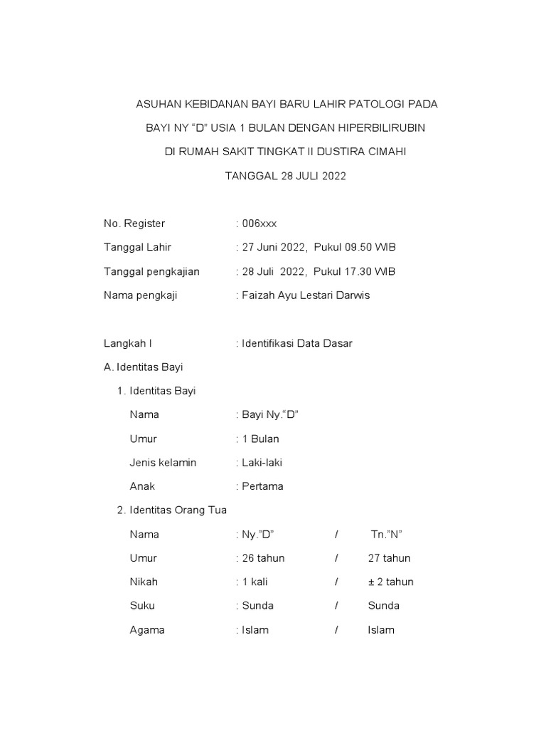 Askeb Bayi Hiperbilirubin Faizah Ayu | PDF