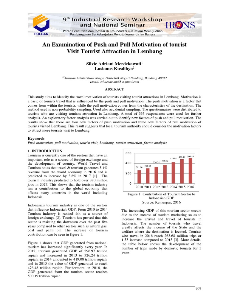 Push Pull | PDF | Tourism | Factor Analysis