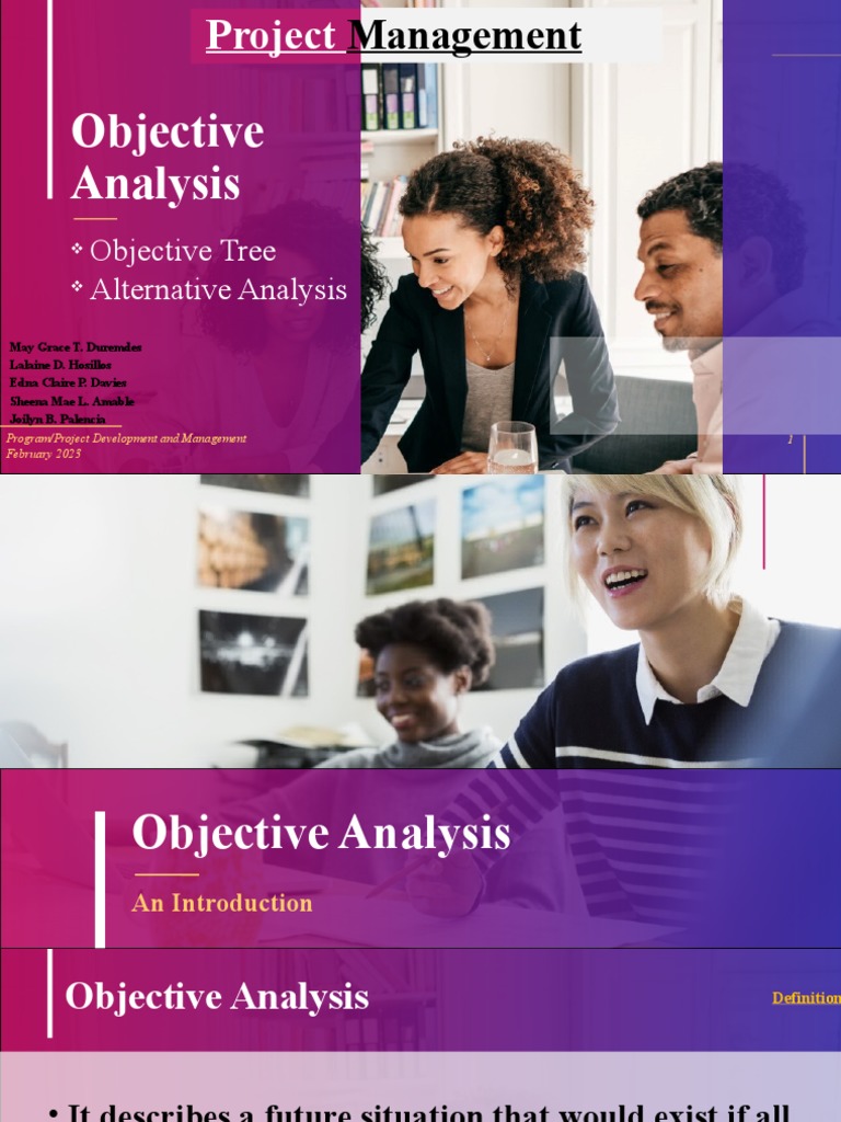 Objective Analysis in Project Development and Management | PDF ...