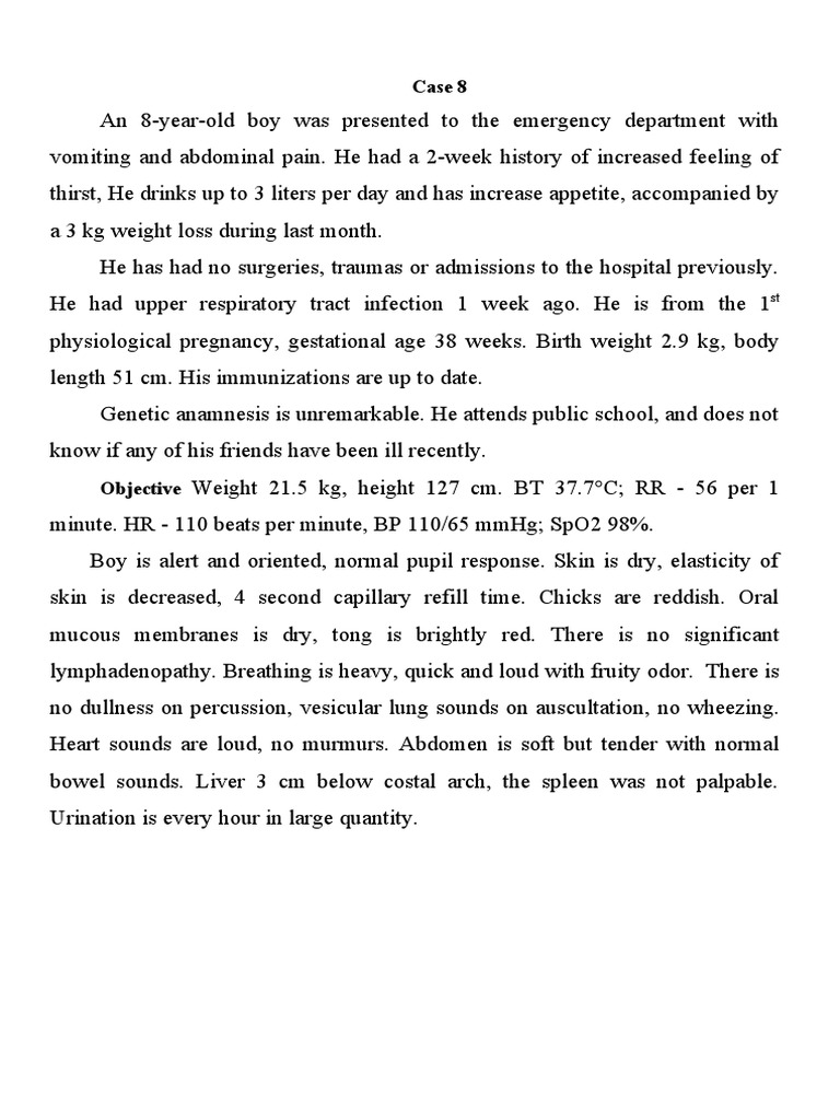 Case 8 Ок | Download Free PDF | Clinical Medicine | Medical Specialties