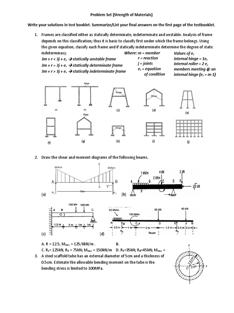 Problem Set CO2 | PDF | Bending | Stress (Mechanics)