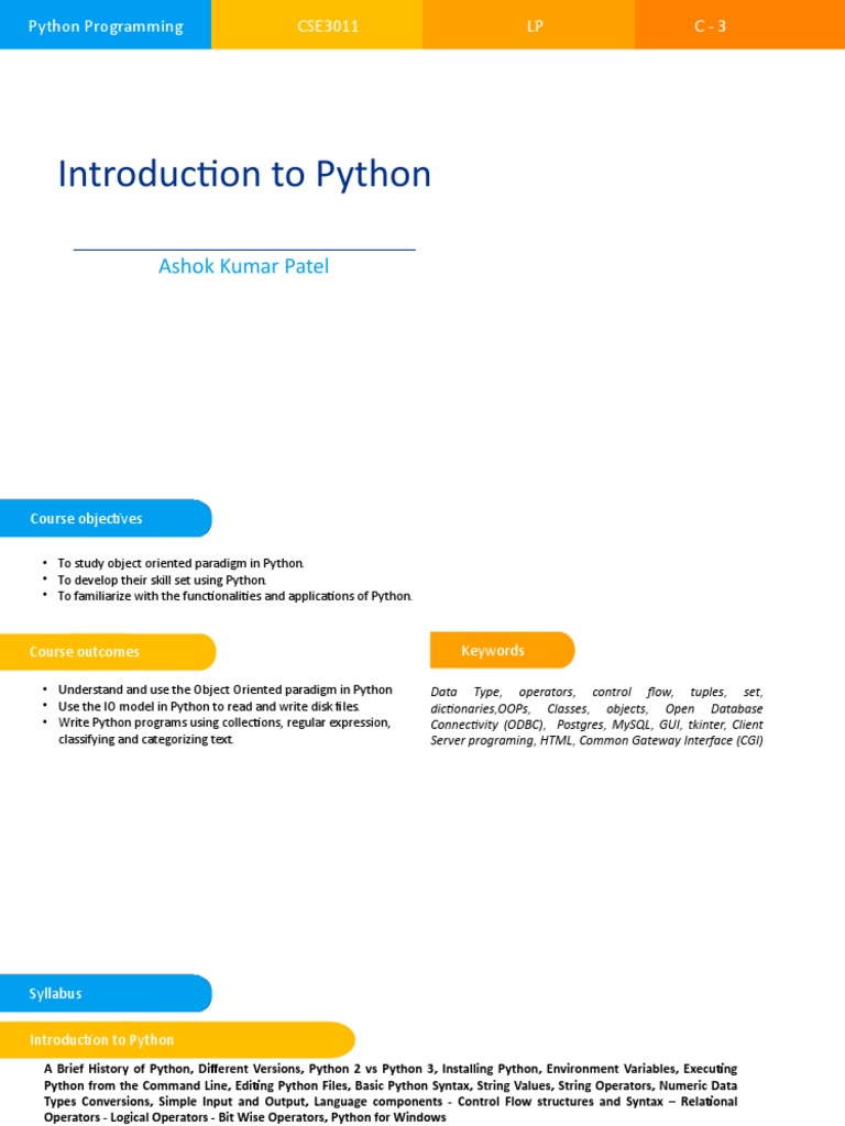 Module 1 | Download Free PDF | Python (Programming Language) | Control Flow