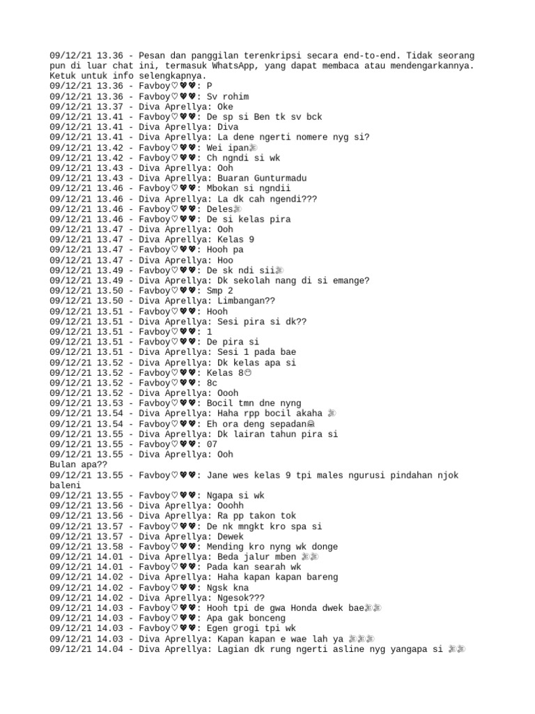 Chat WhatsApp Dengan Favboy ?? | PDF | Seni & Disiplin Bahasa | Seni