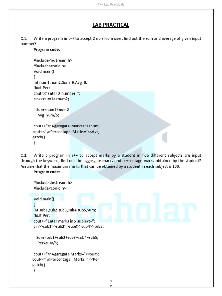 Calculating Grades Based on Average Marks: A C++ Program to Determine Student Grade ...