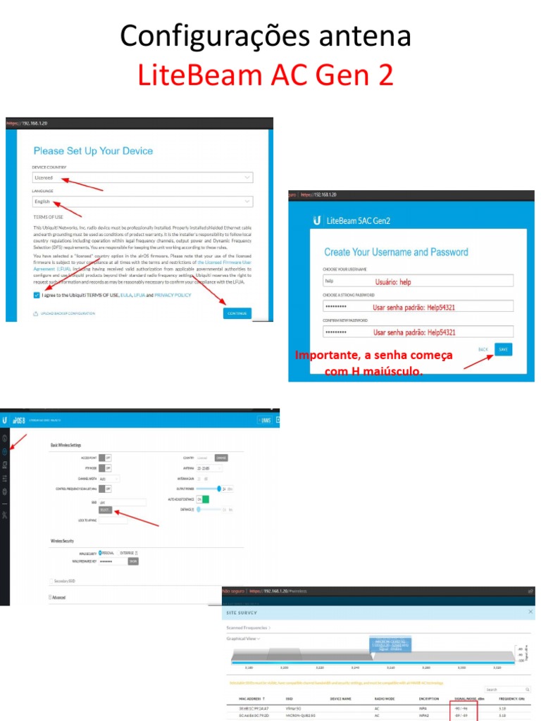 Configurações Antena LiteBeam AC Gen 2 | PDF