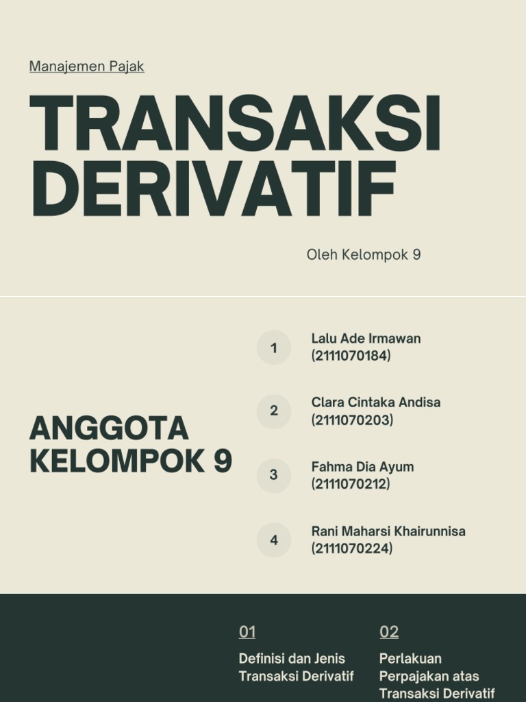 Paparan Transaksi Derivatif - Edit | PDF