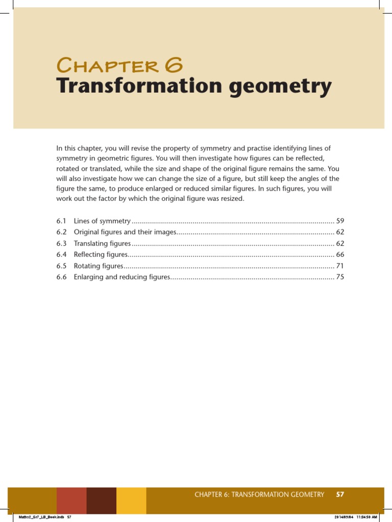 2maths7 6 Transformationgeometry | PDF | Shape | Line (Geometry)