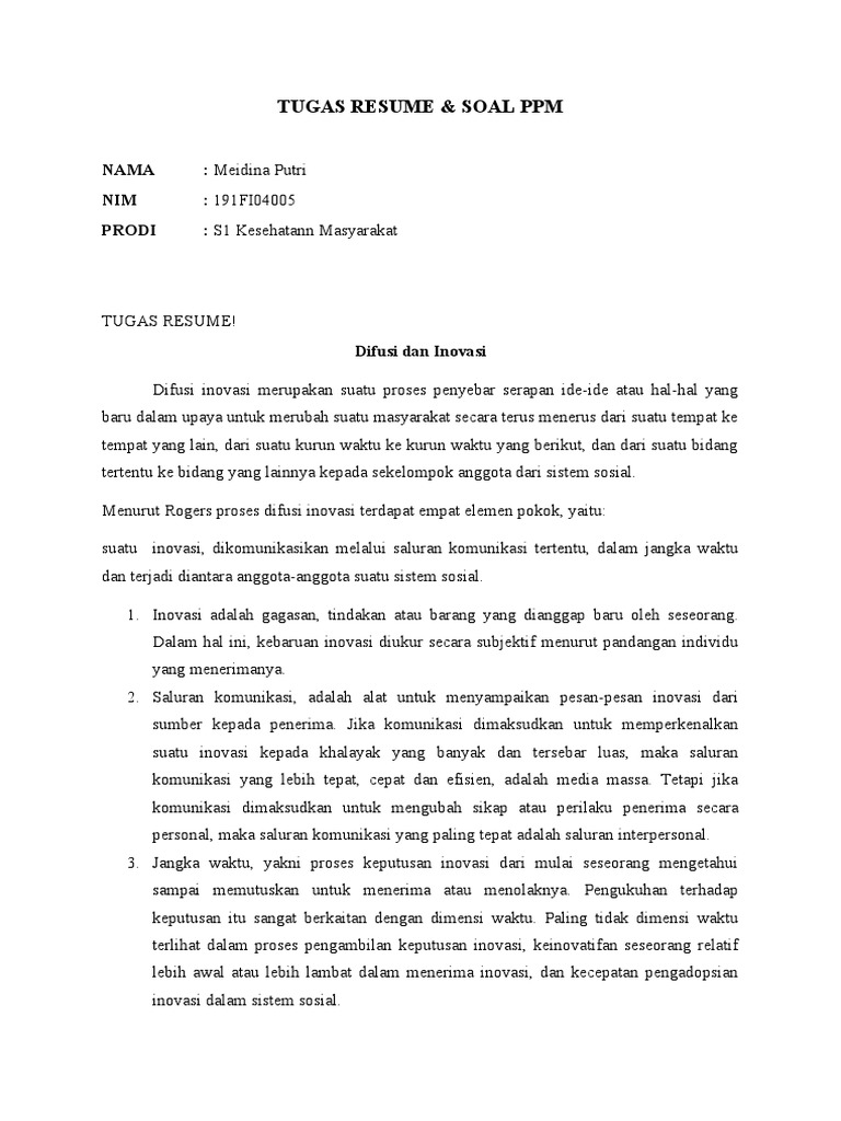 Tugas Resume | PDF | Karier & Perkembangan