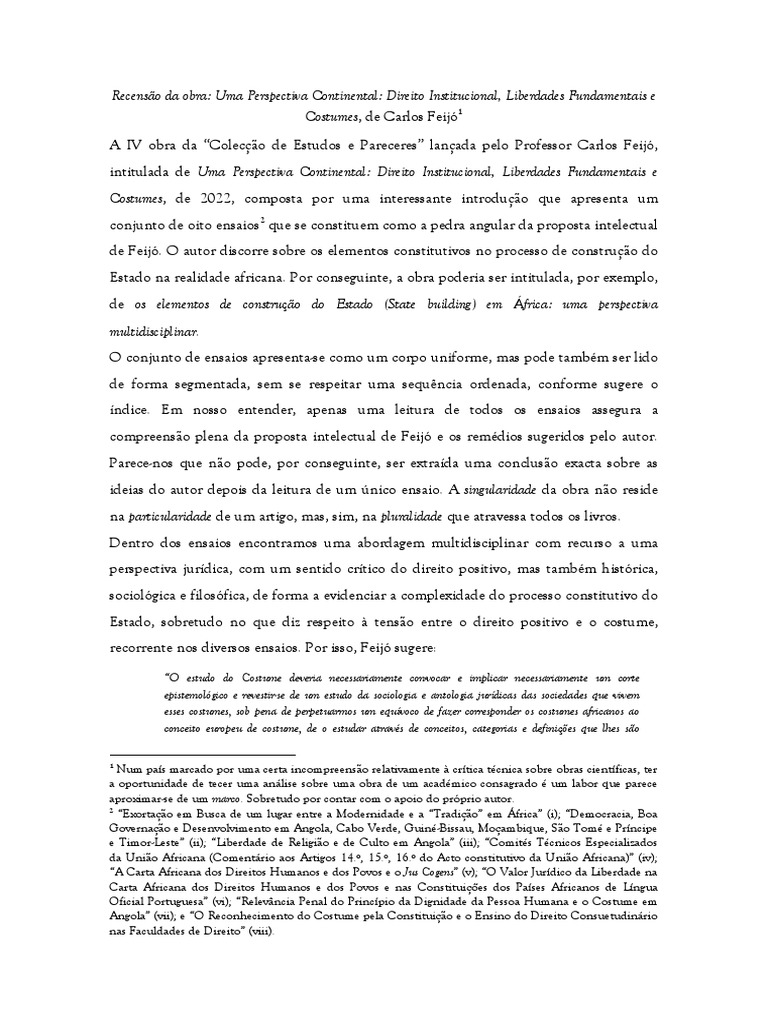 Recensao Critica Do Livro Uma Perspectiv | PDF | Constituição | Estado