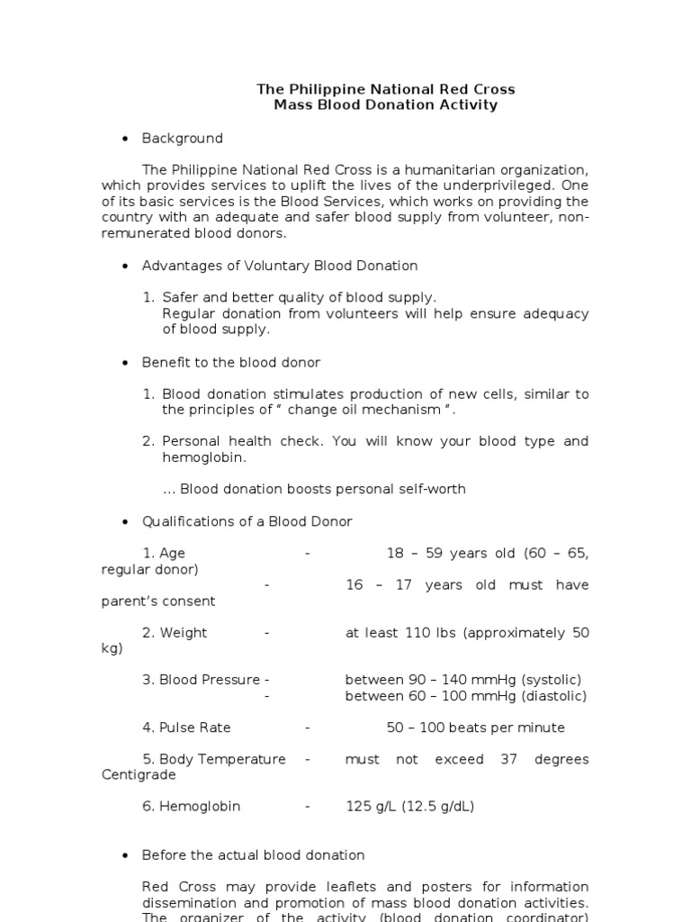 Mbd Guidelines With Pledge Form | Blood Donation | Blood | Free 30-day ...