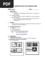 Daily Lesson Plan in Tle6 - Agriculture: Week 6 Day 1 Date | PDF ...