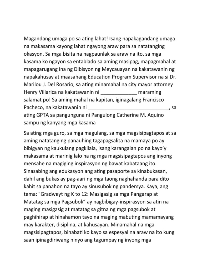 Graduation Message | PDF