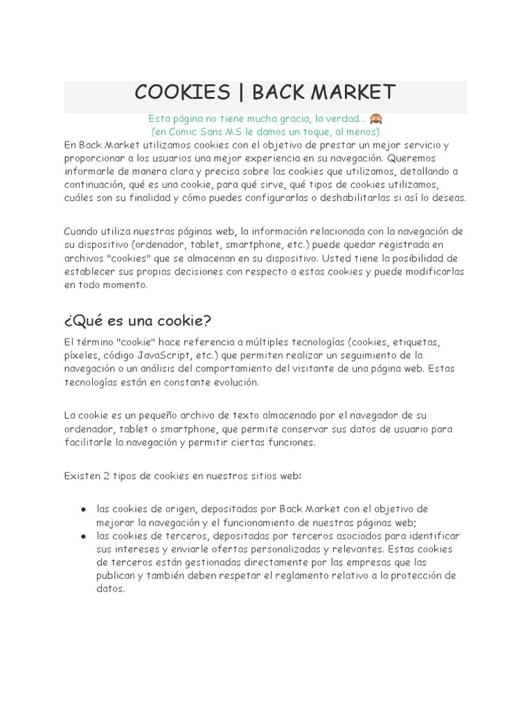 Cookies | PDF | Cookie HTTP | Red mundial