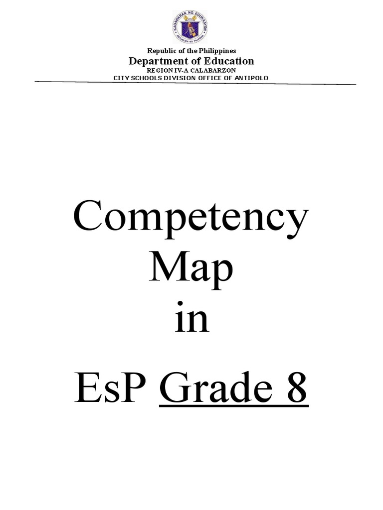 EsP Grade 8 Competency-Map-Template | PDF