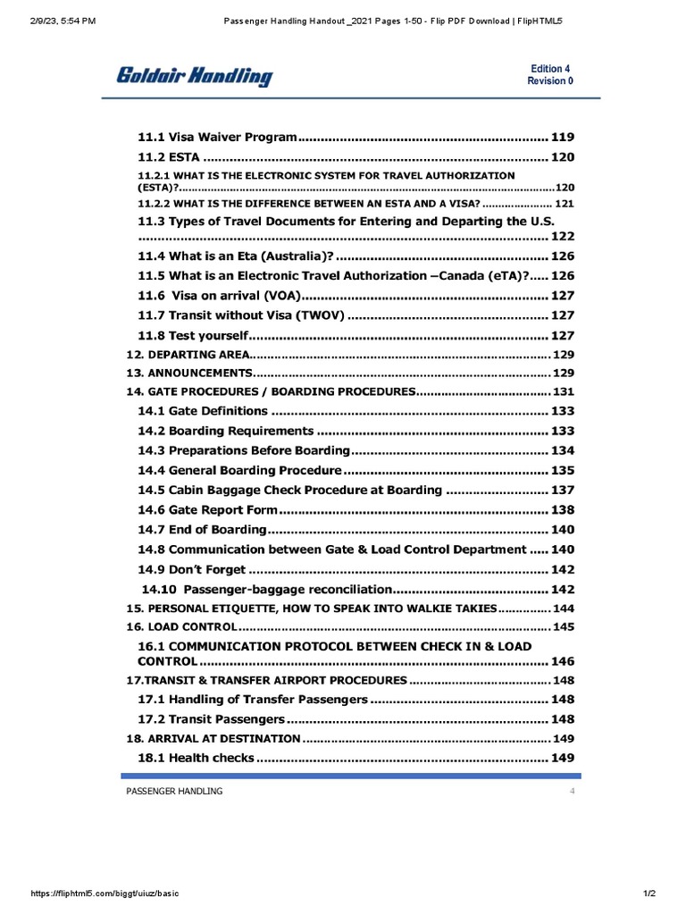 Passenger Handling Handout - 2021 | PDF