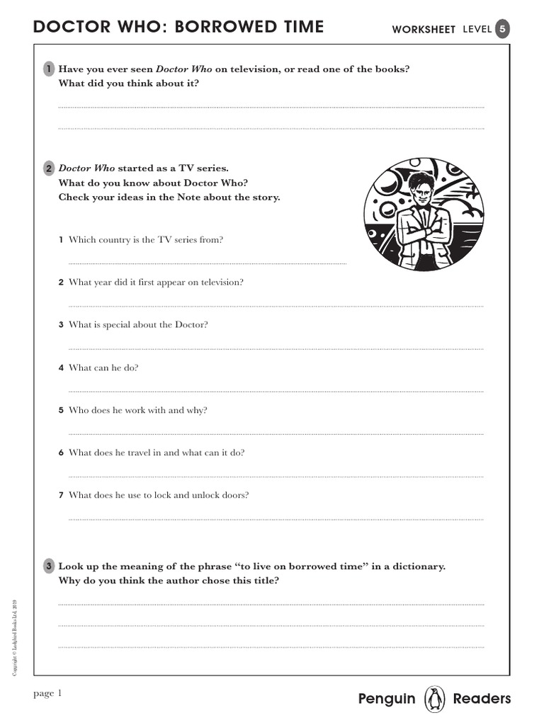 PR Doctor Who Worksheet | PDF