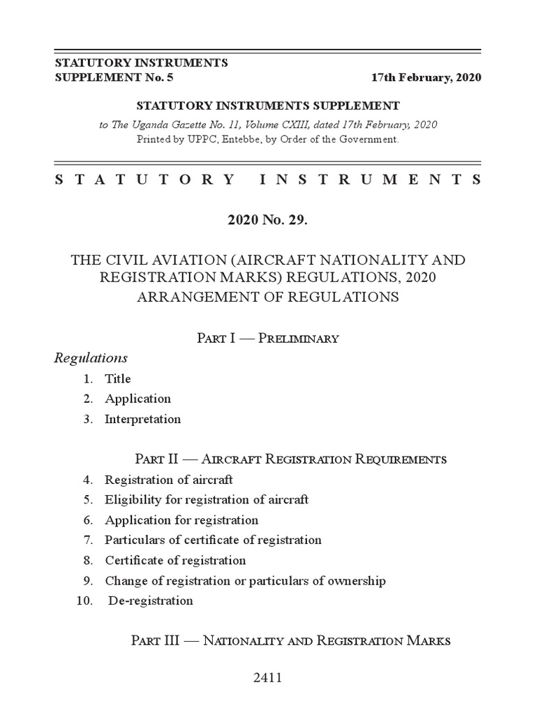 CAA Marking and Registration 2020 | Download Free PDF | Aircraft | Lease