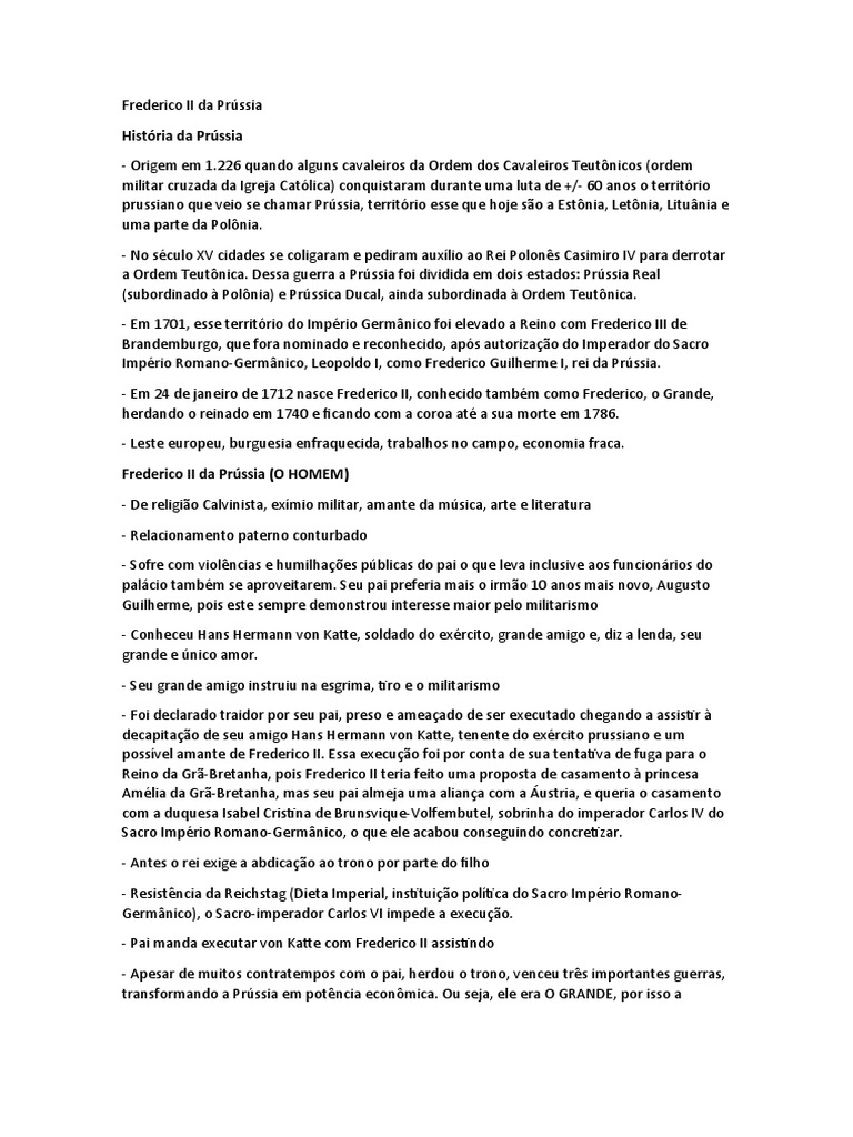 Frederico II: O Grande e a Maçonaria | PDF | Prússia | Sagrado Império ...